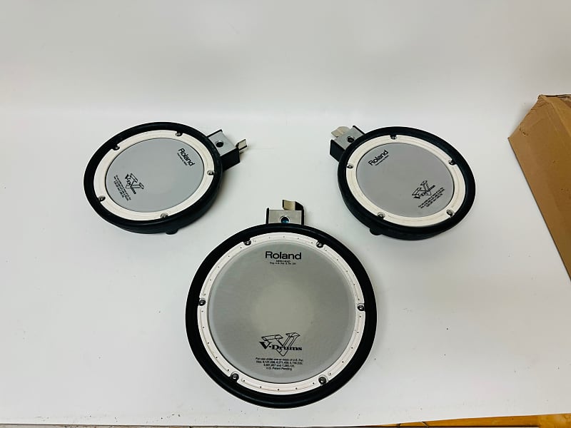 Set of Roland (1) PDX-8 & (2) PDX-6 Trigger Mesh Head V-Drums | Reverb