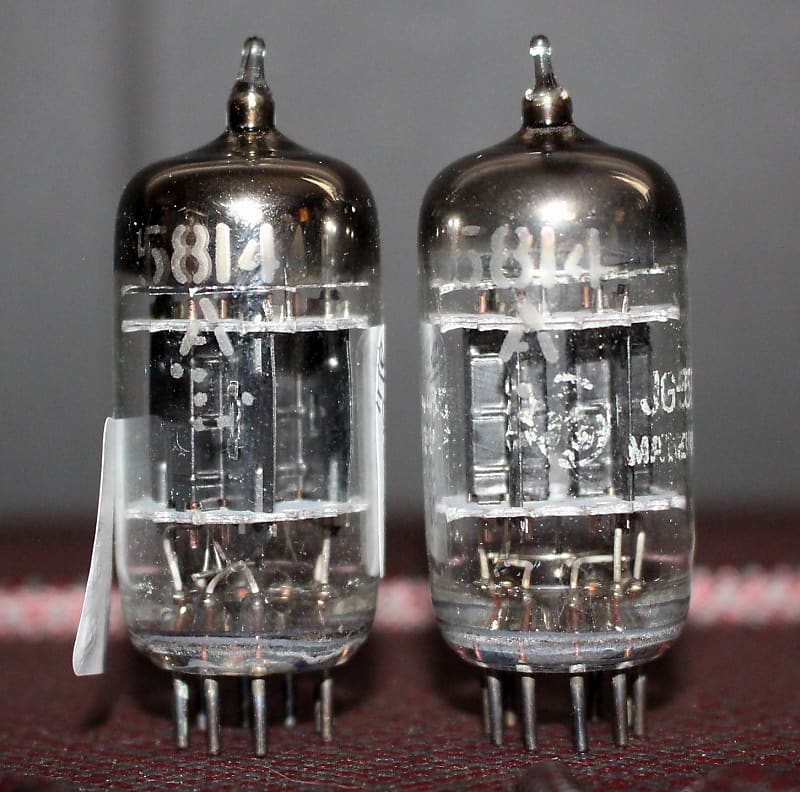 GE JG (JAN) 5814 A 12AU7 TIGHT MATCH PAIR BLACK | Reverb Australia