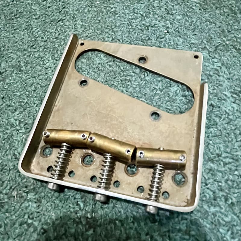 Callaham Telecaster Bridge: Slant Compensated Brass Saddles, | Reverb