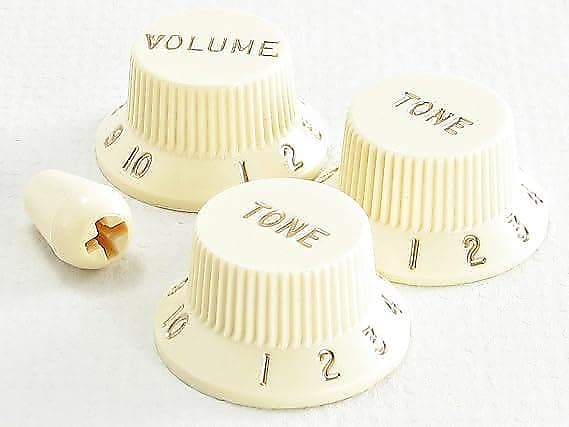 Knob Set, Strat, Aged White | Reverb