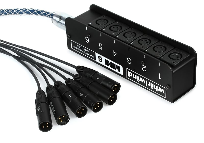 Whirlwind Mini 6 - 6-channel Low-profile Drop Snake - 25 foot | Reverb
