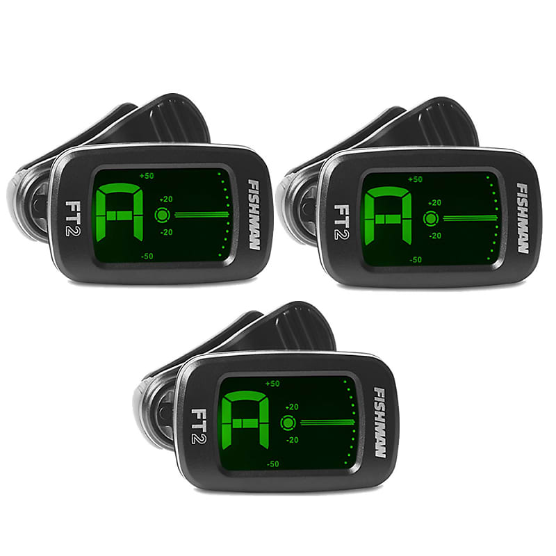 FISHMAN FT-2 Flip-On Clip Chromatic Digital Tuner 3 Pack | Reverb