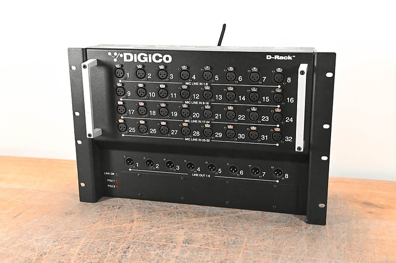 DiGiCo D-Rack 32 x 8 Cat6 Analog I/O Stage Box CG01G1U | Reverb