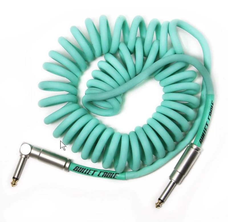 Bullet Cable Coil 15ft - Seafoam / SA | Reverb