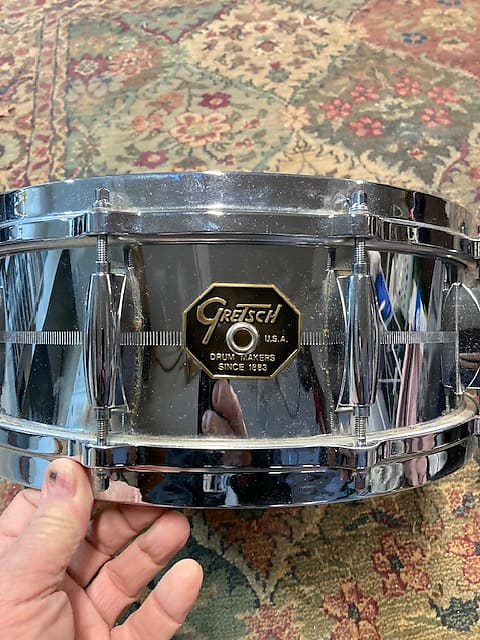 5x14 Gretsch Snare Drum 4165 1981 - Chrome on Brass | Reverb