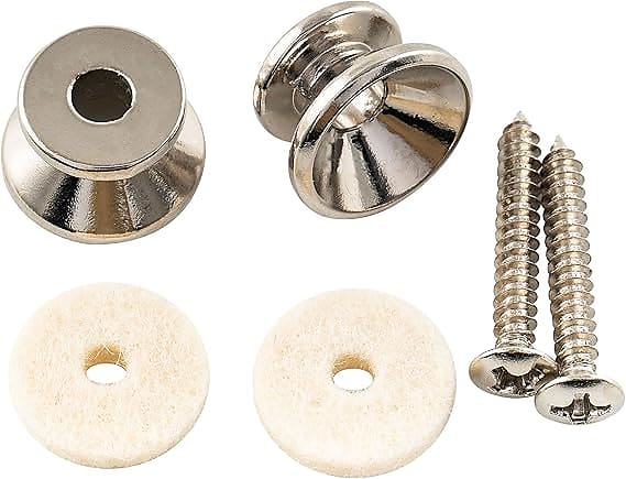 Metal Strap Buttons End Pins for Fender Style Electric | Reverb