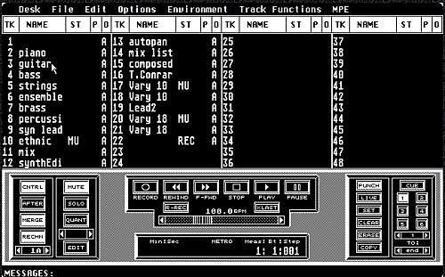 MIDI Recording Sequencer for Atari ST Dr T's KCS Omega 4.0 | Reverb