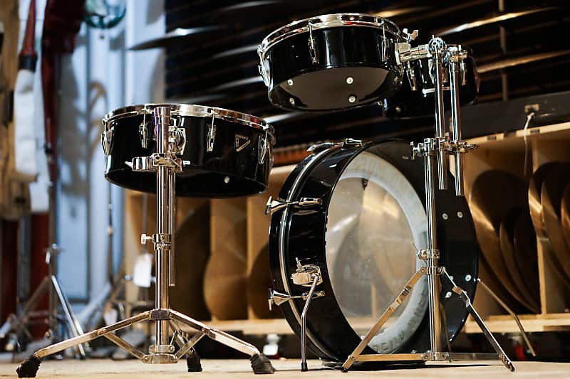 Remo 10/13/16/22/14" Legero Compact Nesting Drum Set - Black | Reverb