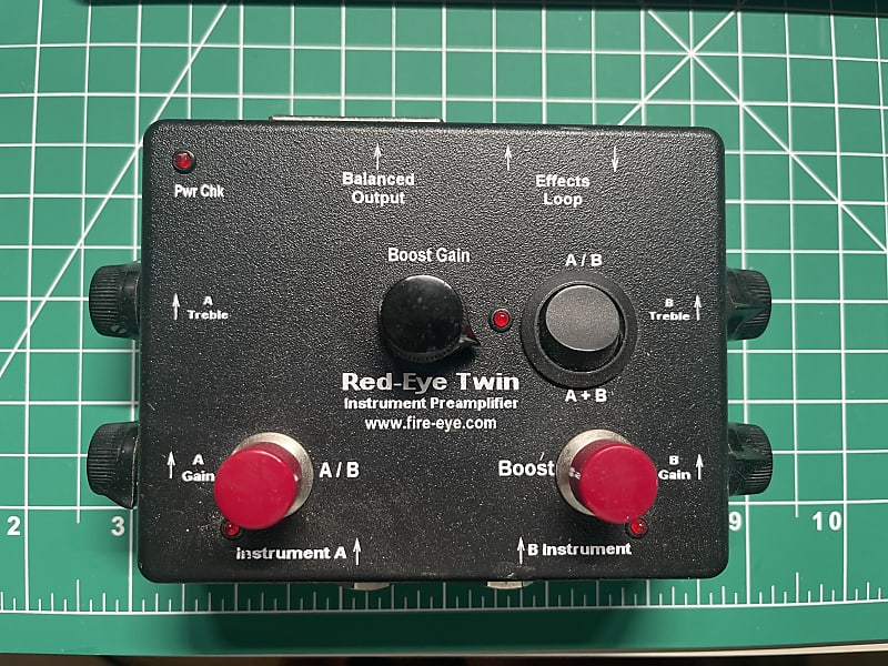 Fire-Eye Red-Eye Twin 2 Channel Preamp with Boost and DI Out | Reverb
