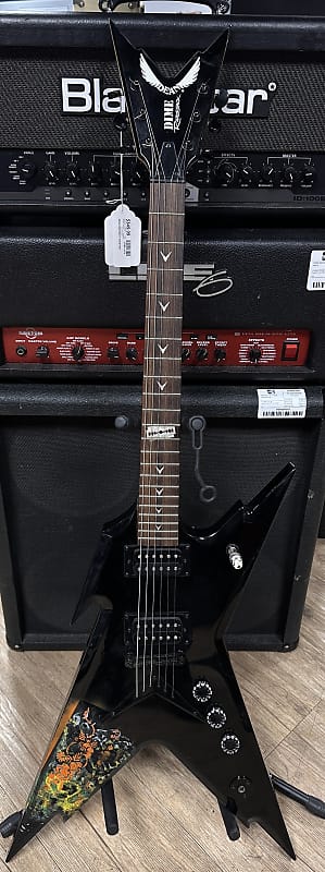 Dean razorback 2010s - Custom Painted Black | Reverb