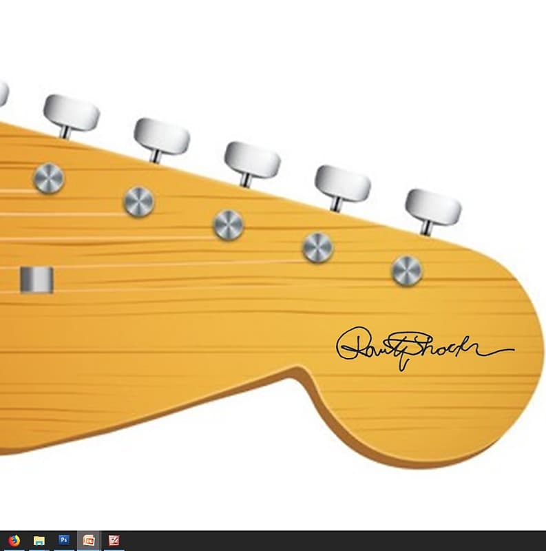 Sticker Vinyl White Autograph Randy Rhoads Guitar Vinyl | Reverb