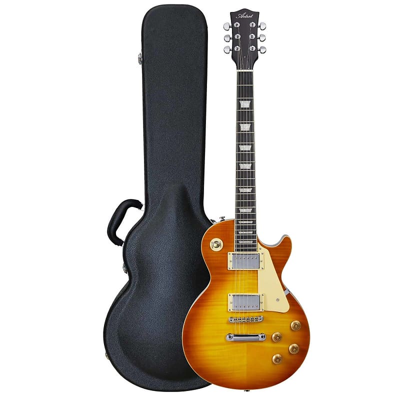 Artist AP97 Honey Burst Chambered Electric Guitar & Black | Reverb