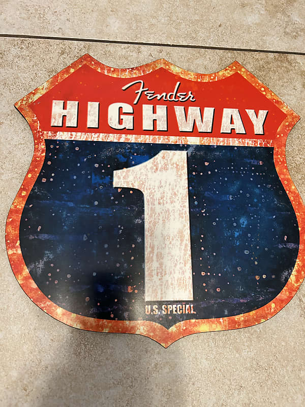 Fender Highway 1 dealer sign 2000s Rare! | Reverb
