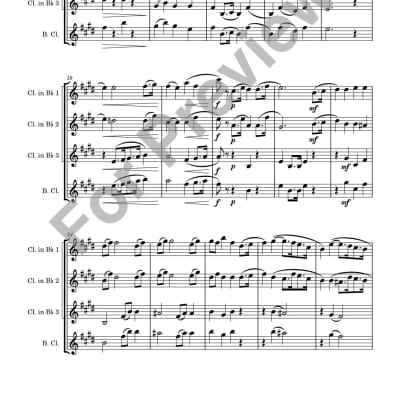 Clarinet Quartet Sheet Music - Children's Album (Amy Beach). | Reverb