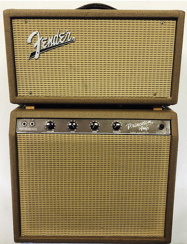 1963 Fender Princeton w/ matching Reverb Unit Brown Face | Reverb