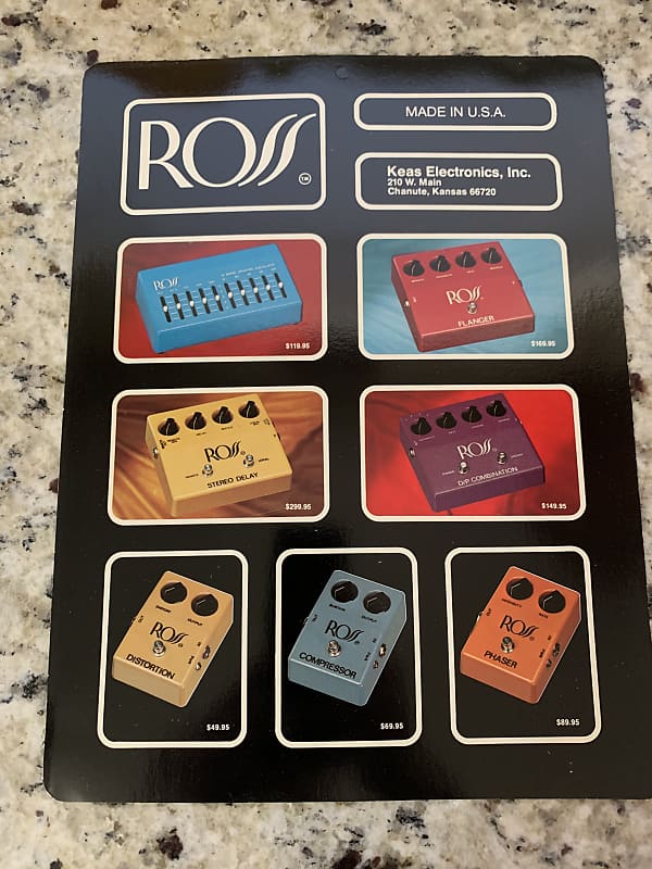 Ross Effect Pedal Brochure stereo delay flanger compressor | Reverb