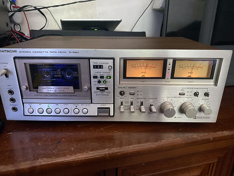 Hitachi deck cassette D980 1970s - Silver | Reverb