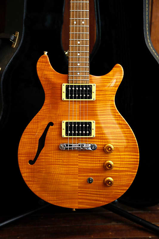 Hamer USA Artist Amber Double Cut Semi-Hollow Electric Guitar | Reverb