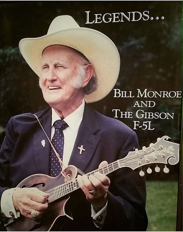 SALE !! Gibson U.S.A. Bill Monroe Legends Mandolin Poster | Reverb