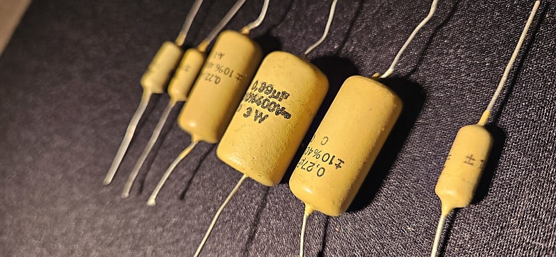 21x NOS NEW Philips Mustard Capacitor from the 60's | Reverb