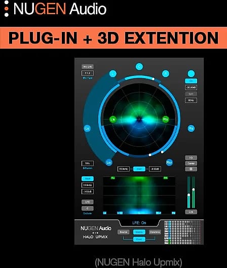 NUGEN Halo Upmix w 3D extension (Download)Stereo to 5.1, 7.1 | Reverb