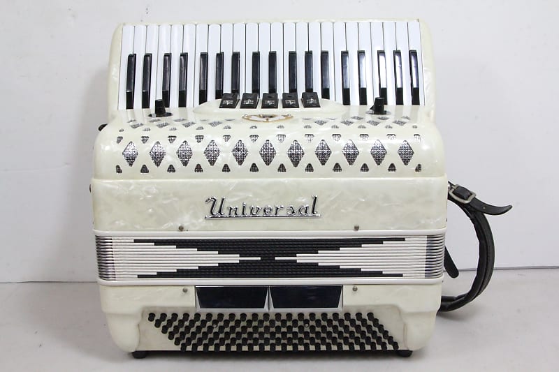 Vintage Universal Accordion 120 Bass 41 Key - Mother of Pearl | Reverb