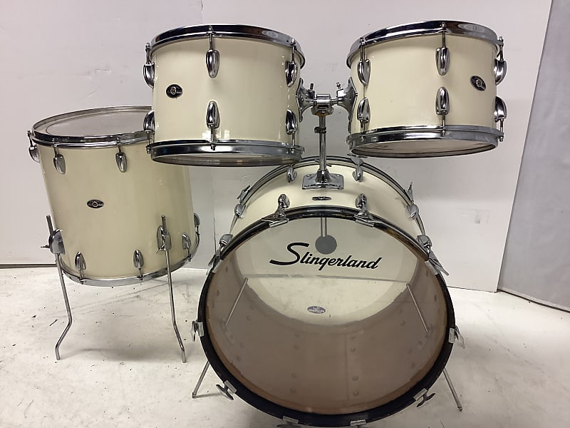 Slingerland 1970s - White Drum Kit 22 16 13 12 Niles Era | Reverb