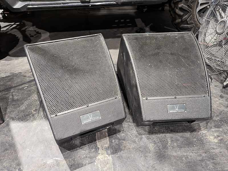 PAIR of EAW MicroWedge MW12 2010s - Black | Reverb