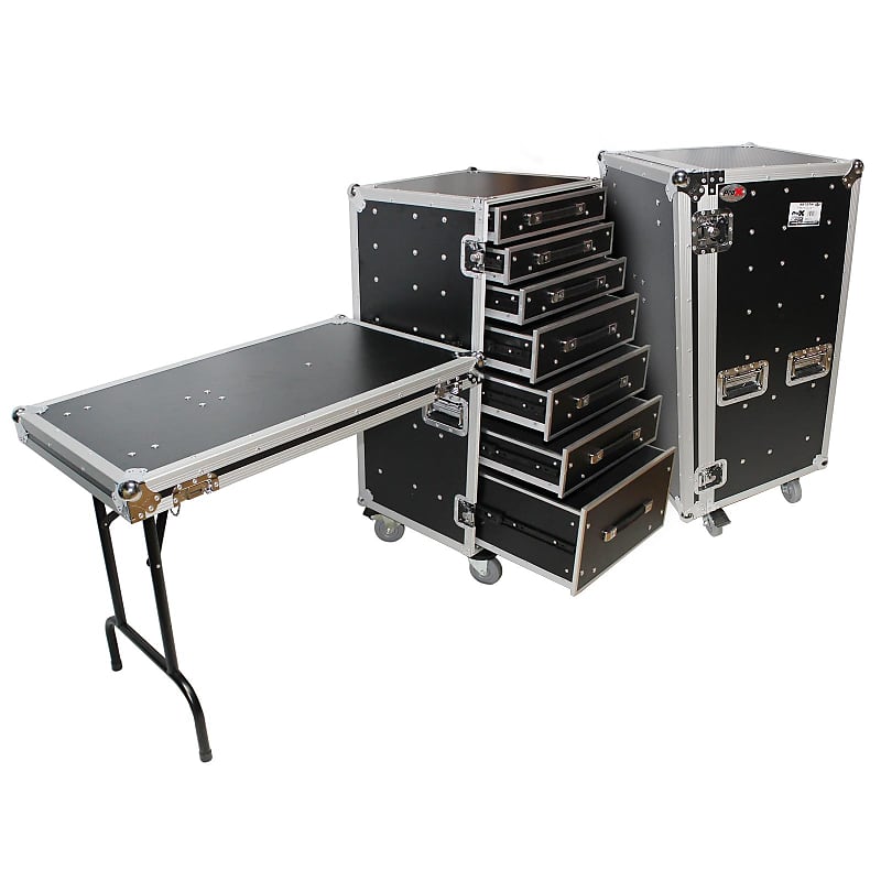 ProX XS-7DTW 7 Drawer DJ Pro Audio Workstation Flight Case | Reverb