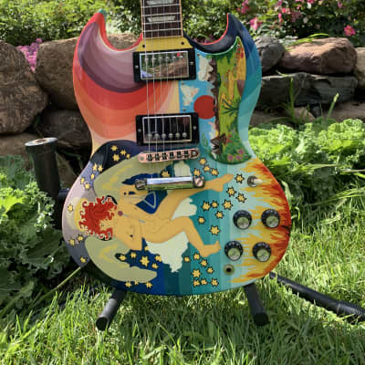 The Fool Gibson SG 2014 Hand Painted vintage Clapton Cream | Reverb