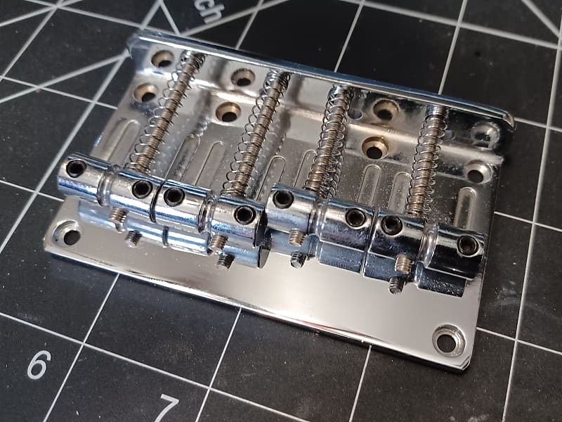 4 String Bass Bridge - Unknown Brand 20mm String Spacing | Reverb