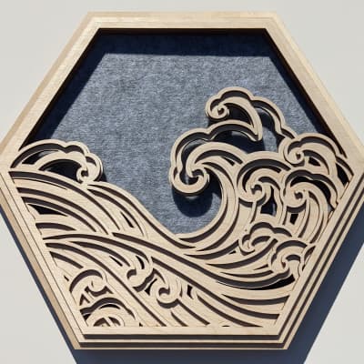 Acoust-Hex - Wood Hexagon Sound Diffuser Acoustic Wall Panel | Reverb