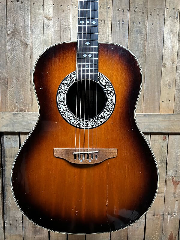 Ovation Acoustic Guitar-Sunburst | Reverb