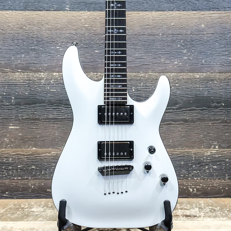 Schecter Demon-6 with Seymour Duncan Pickups Vintage White | Reverb