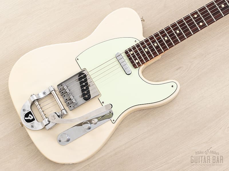 T-Style Baritone Guitar Olympic White w/ Fred Stuart Pickups, | Reverb