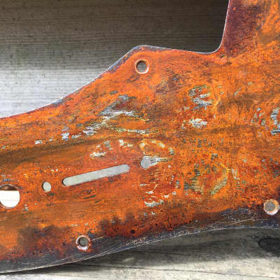 Rusted Relics thinline pickguard deep orange rust with | Reverb Canada
