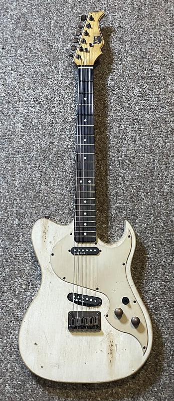 AXL Badwater Aged Relic Tele Style Aged White | Reverb