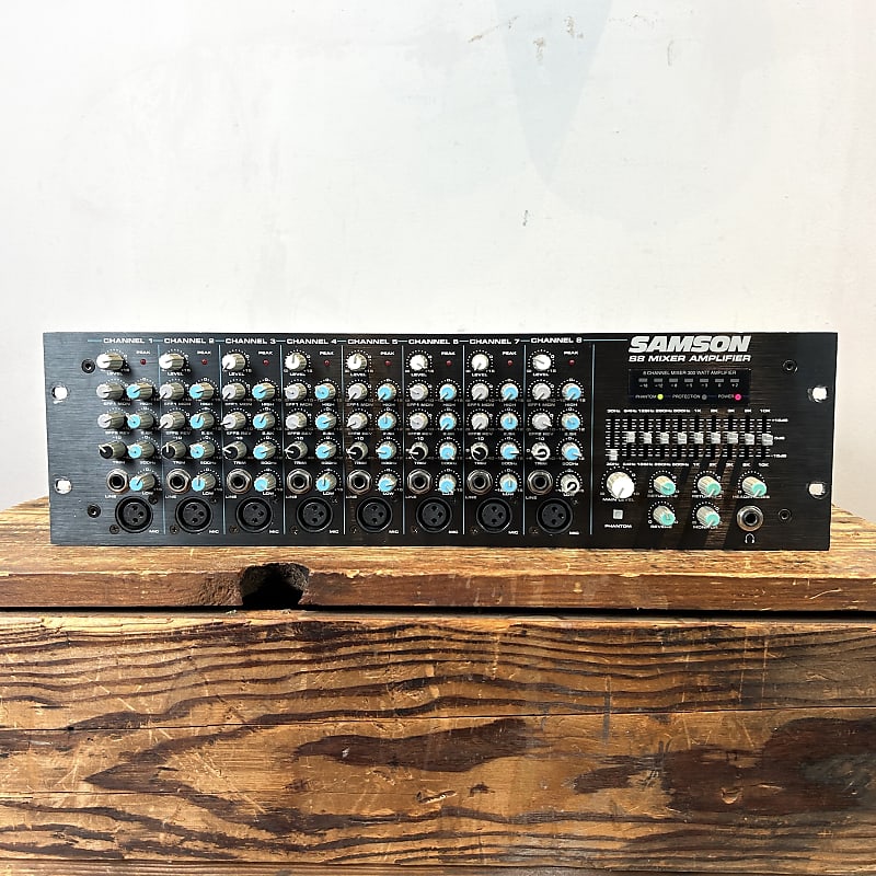 Samson S8 Powered Rack Mounted Mixer - Black | Reverb