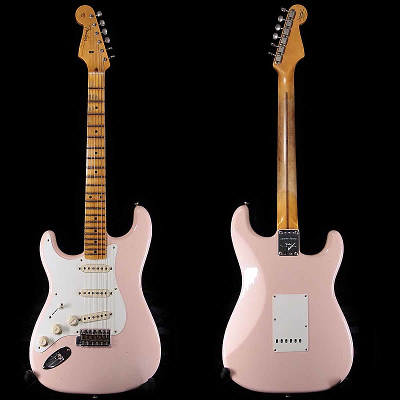 Fender Custom Shop 57 Strat shell pink light relic lefty | Reverb