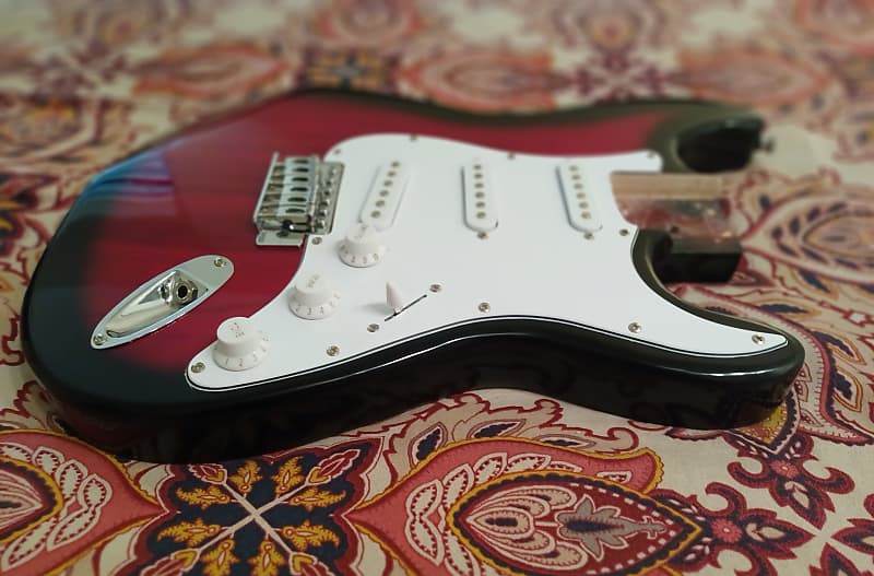 Stratocaster Style Electric Guitar Body, Loaded, 1.74" Thick, | Reverb
