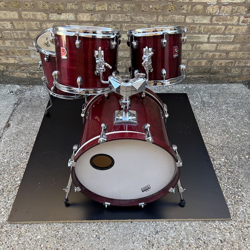 Used Premier XPK 4pc Shell Pack Transparent Red Lacquer, Made | Reverb