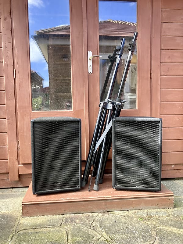 Prosound PA Monitor Speakers PS120 With Stands | Reverb UK