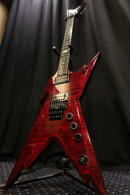 Dean USA Dime Razorback Cherry Flame Collectable. | Reverb