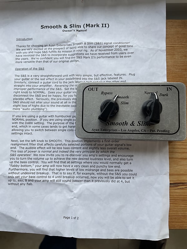 Gil Ayan Smooth & Slim (Mark II) 2008 | Reverb