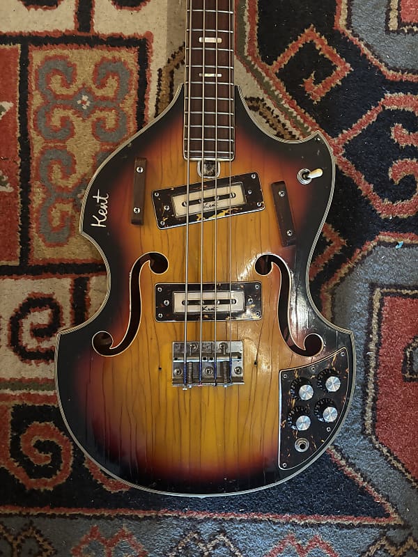 1960’s Kent 833 Electric Bass Guitar - Hollowbody | Reverb