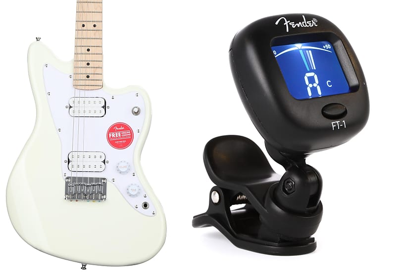 Squier Mini Jazzmaster HH Electric Guitar- Olympic White with | Reverb
