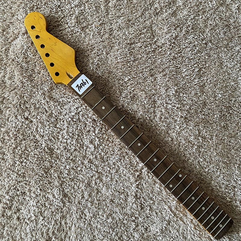 Natural Yellow Finish Strat Style Guitar Maple Neck, Rosewood | Reverb