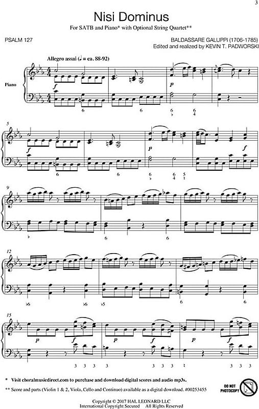 Nisi Dominus - Andrea Ramsey Choral Series | Reverb