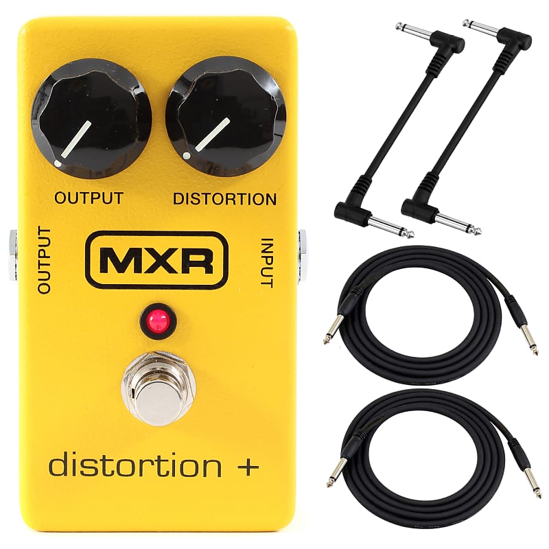 MXR M104 Distortion+ Guitar Effects Pedal with Cables | Reverb
