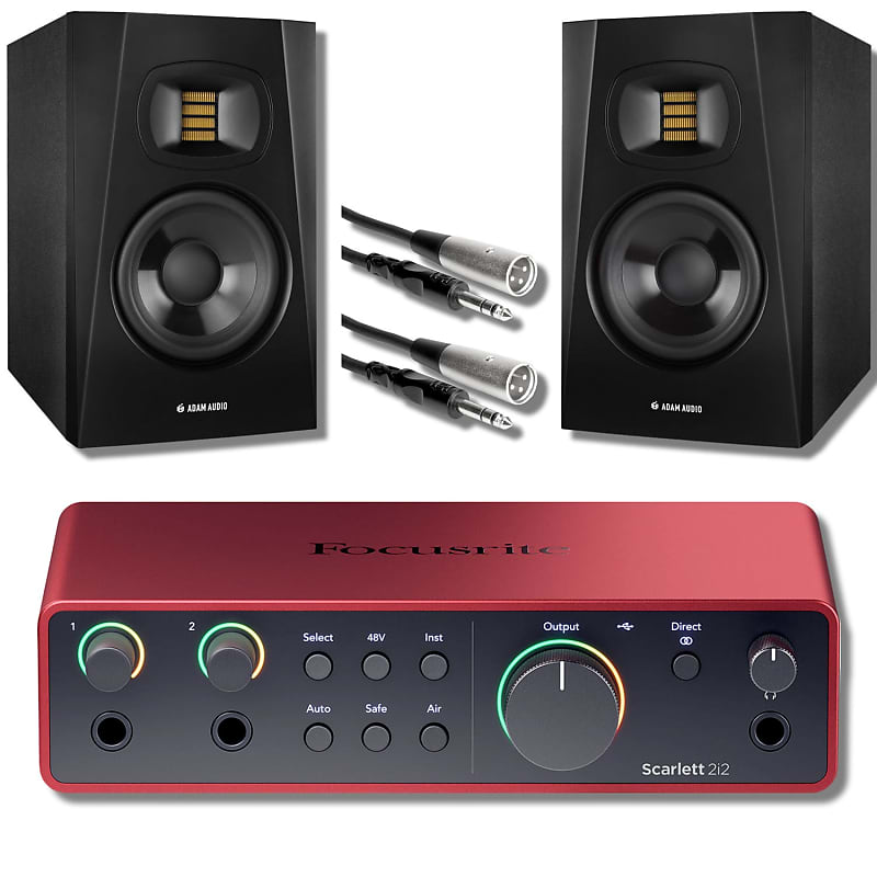 Focusrite Scarlett 2i2 4th Gen USB Audio Interface with Adam | Reverb